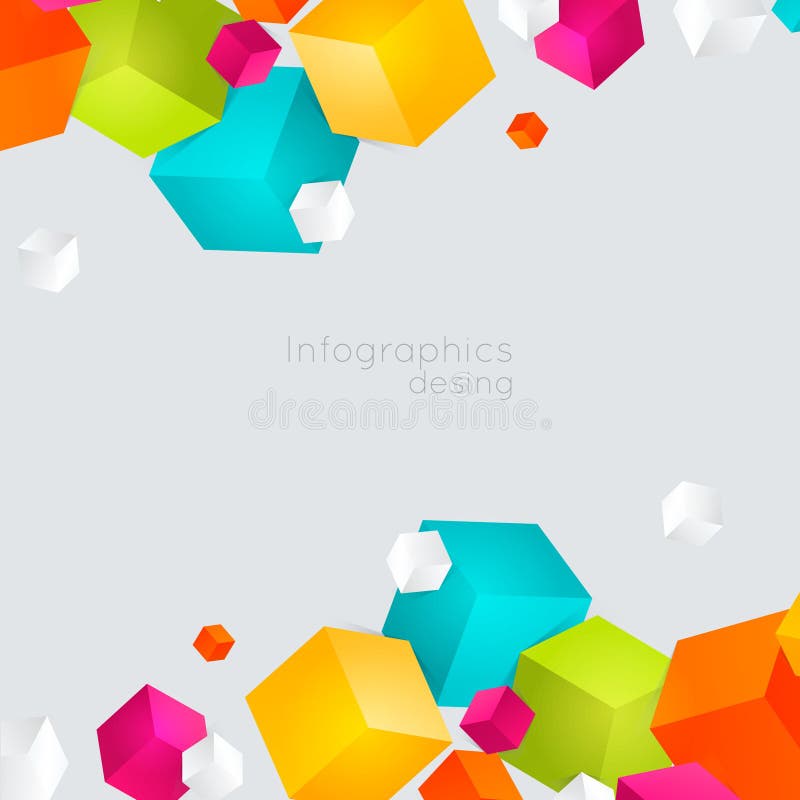 Color cubes stock vector. Illustration of creative, original - 23905490