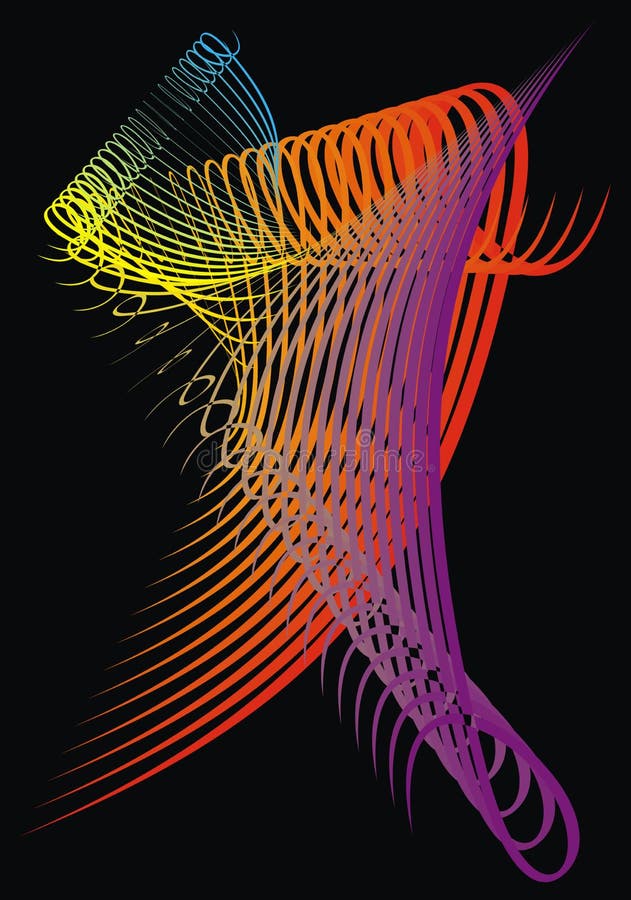 Abstract Color Curves Background Stock Vector - Illustration of border ...