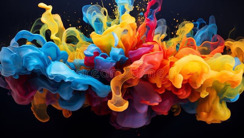 Abstract Color Explosion in Motion Stock Photo - Image of abstract ...