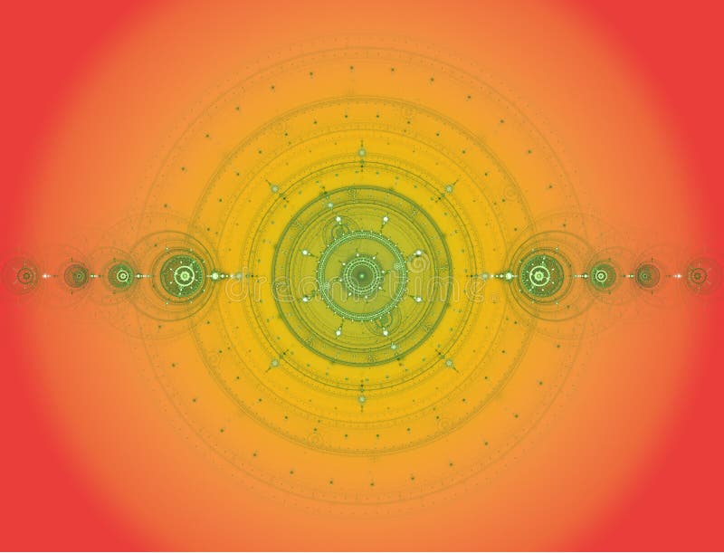 The Abstract Color Fractal Image. Stock Illustration - Illustration of ...