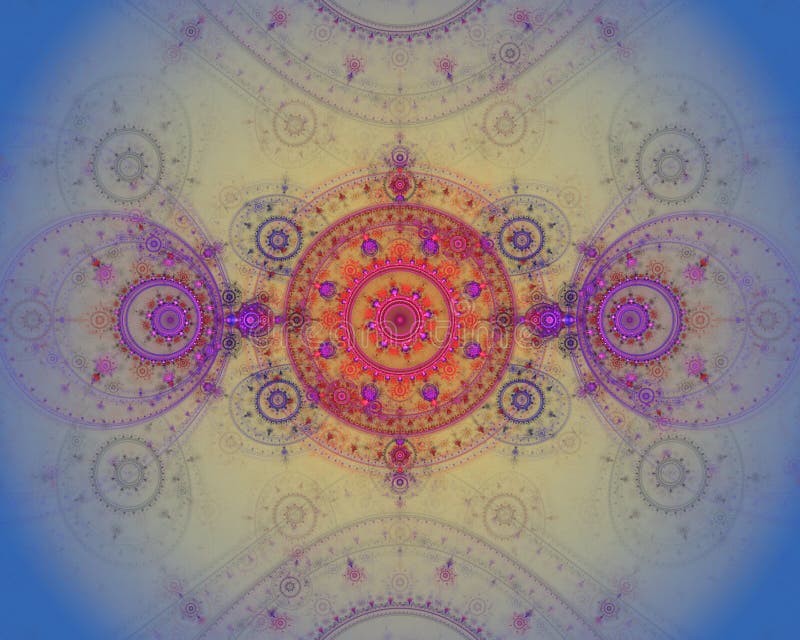 The Abstract Color Fractal Image. Stock Illustration - Illustration of ...