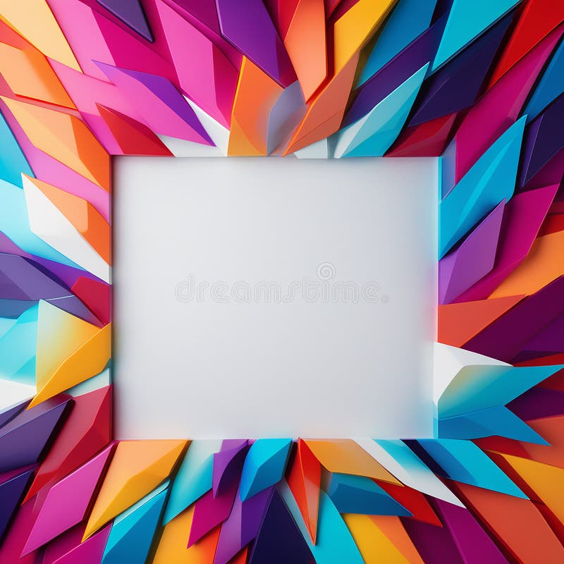 Abstract Color Frame, Border Background. Frame Mockup Design for ...