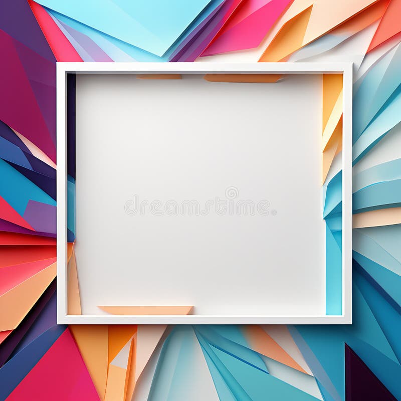 Abstract Color Frame, Border Background. Frame Mockup Design for ...