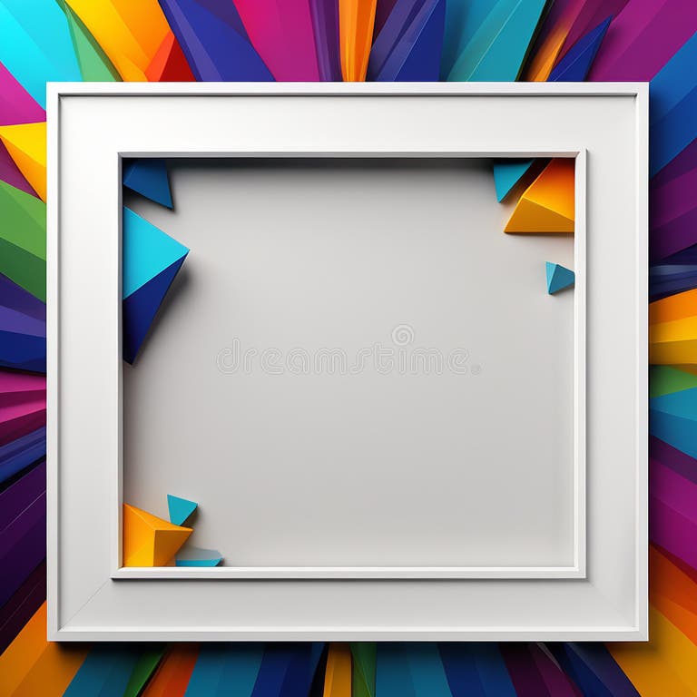 Abstract Color Frame, Border Background. Frame Mockup Design for ...
