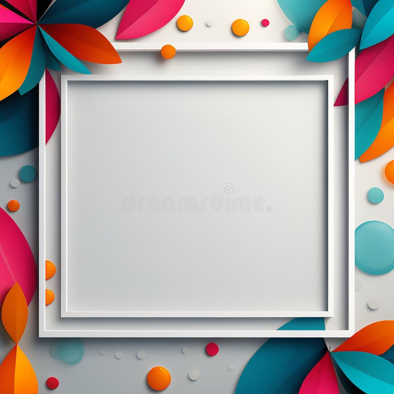 Abstract Color Frame, Border Background. Frame Mockup Design for ...