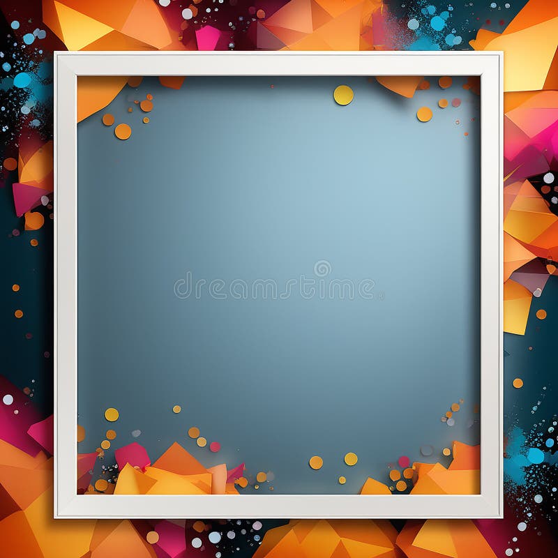 Abstract Color Frame, Border Background. Frame Mockup Design for ...