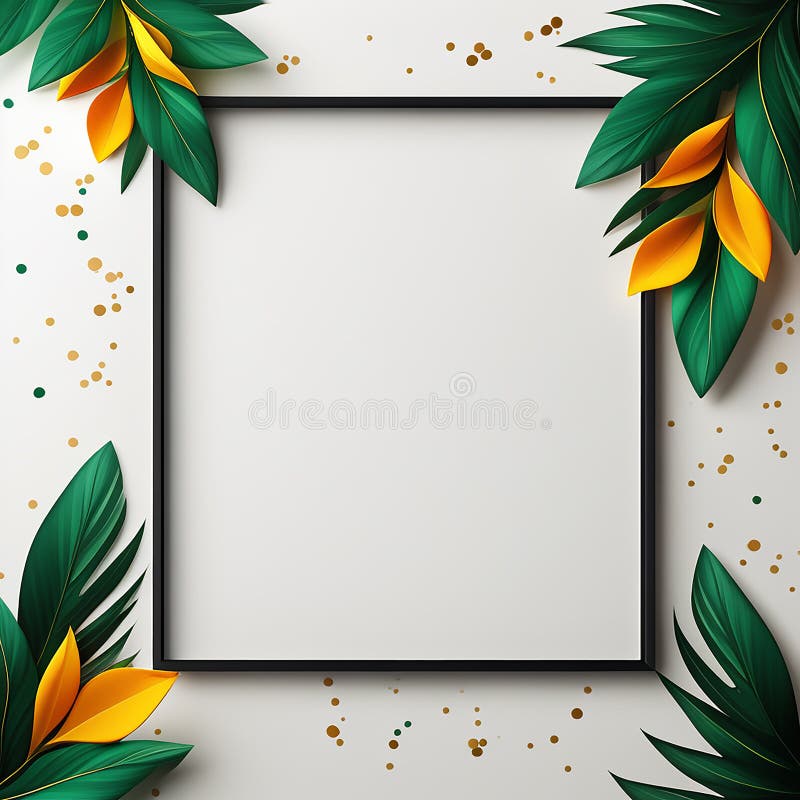 Abstract Color Frame, Border Background. Frame Mockup Design for ...