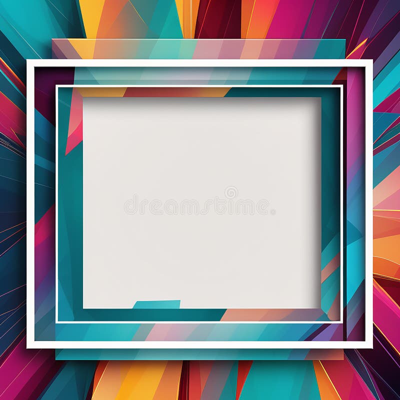 Abstract Color Frame, Border Background. Frame Mockup Design for ...