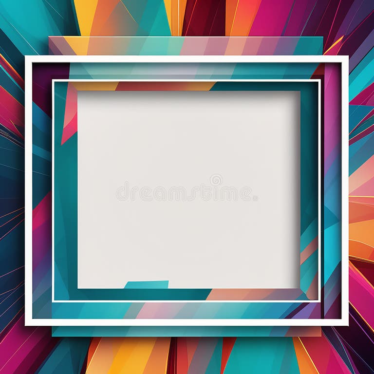 Abstract Color Frame, Border Background. Frame Mockup Design for ...