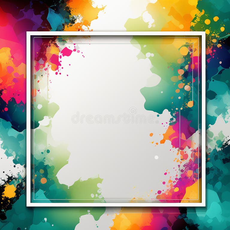 Abstract Color Frame, Border Background. Frame Mockup Design for ...