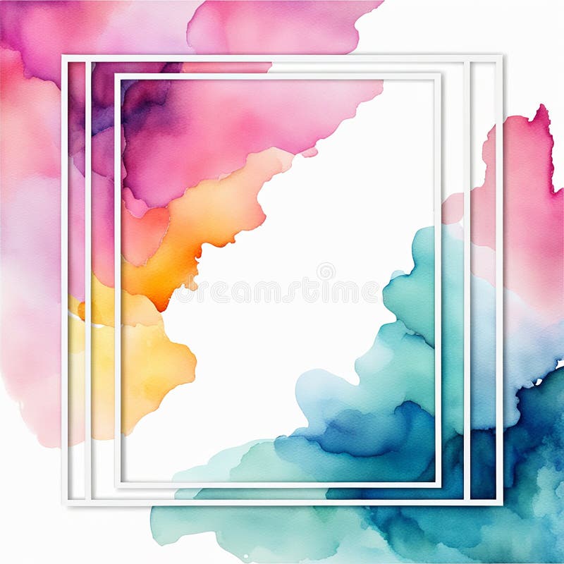 Abstract Color Frame, Border Background. Frame Mockup Design for ...