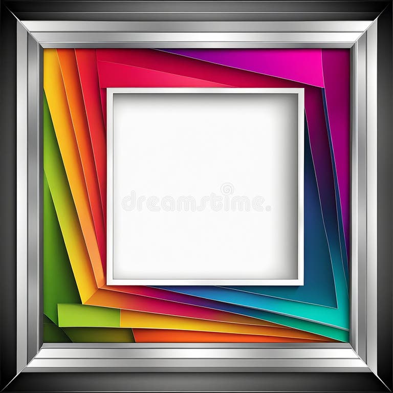 Abstract Color Frame, Border Background. Frame Mockup Design for ...