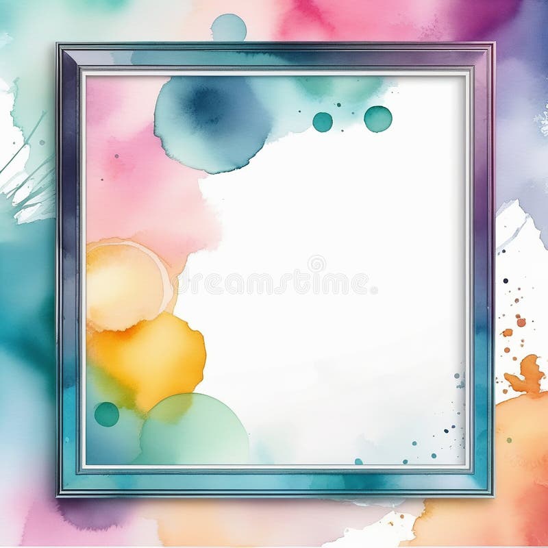 Abstract Color Frame, Border Background. Frame Mockup Design for ...