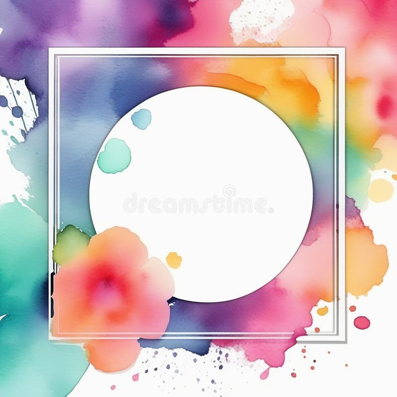 Abstract Color Frame, Border Background. Frame Mockup Design for ...