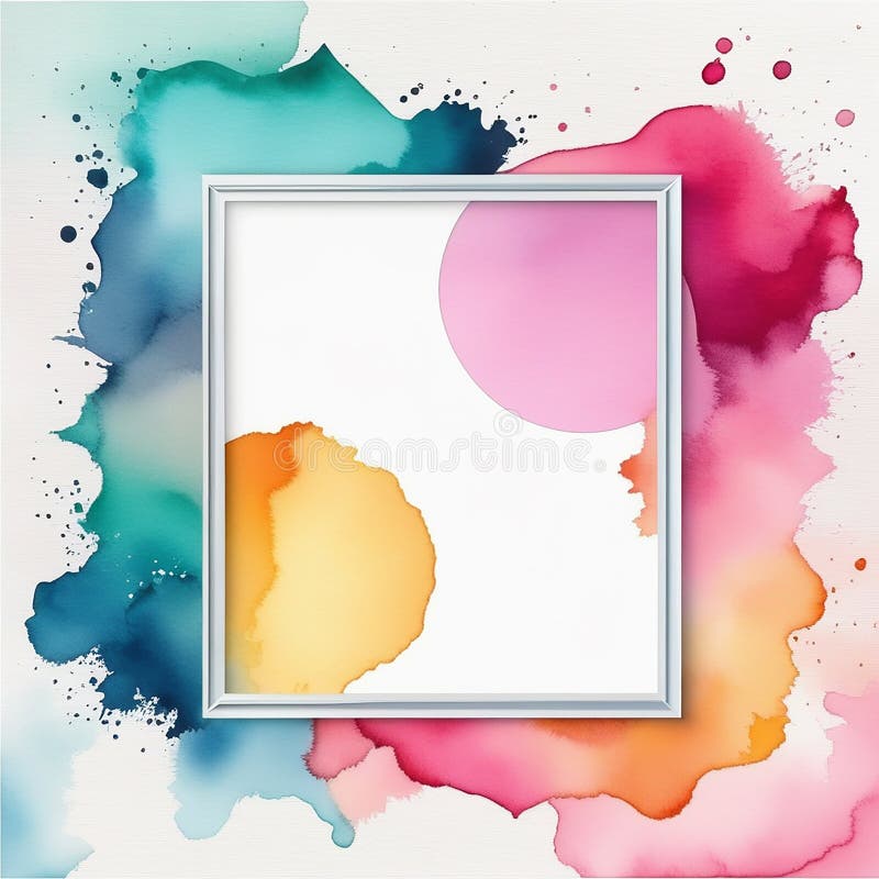 Abstract Color Frame, Border Background. Frame Mockup Design for ...