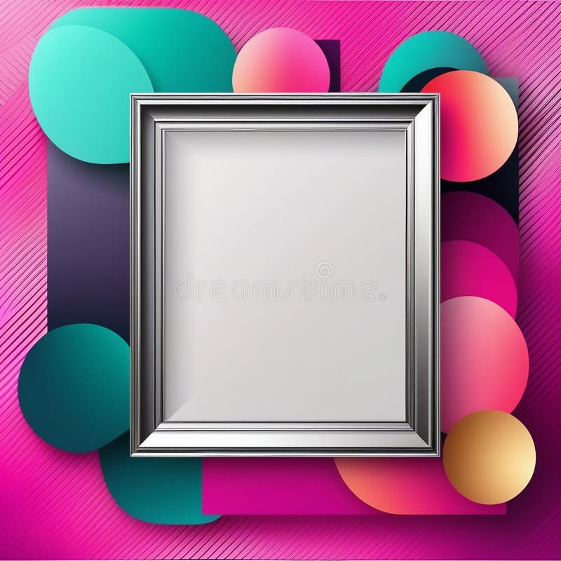 Abstract Color Frame, Border Background. Frame Mockup Design for ...