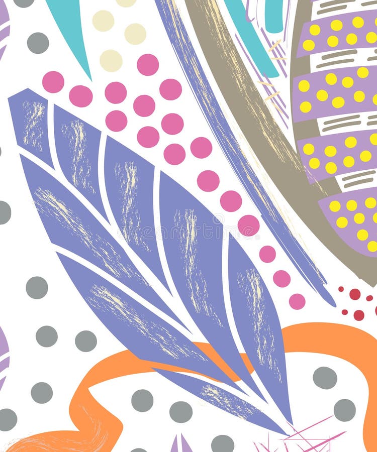 Abstract Fun Color Cartoon Texture Pattern for Doodle Geometric ...