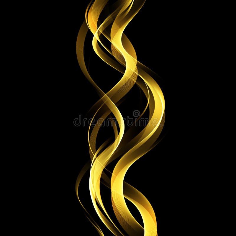 Abstract Color Gold Wave Design Element Gold Wave Flow Background Stock ...