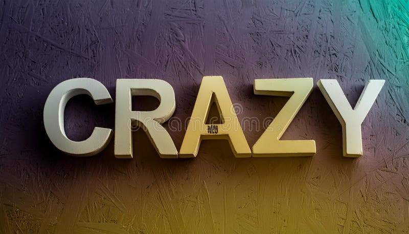 Abstract Color Gradient Design with the Lettering -CRAZY Stock ...