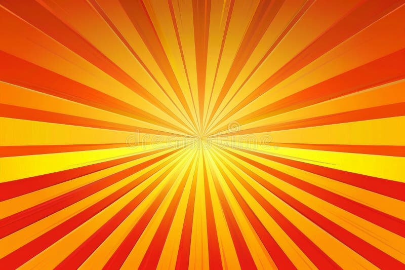 Abstract Color Gradient Orange and Yellow Stripes Sunburst Illustration ...