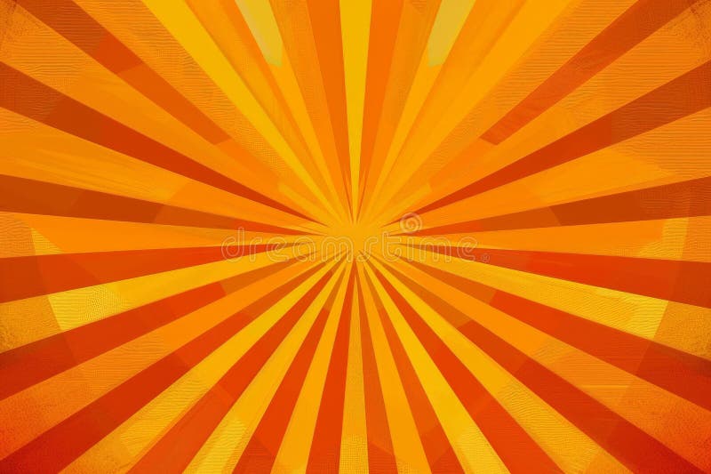 Abstract Color Gradient Orange and Yellow Stripes Sunburst Illustration ...
