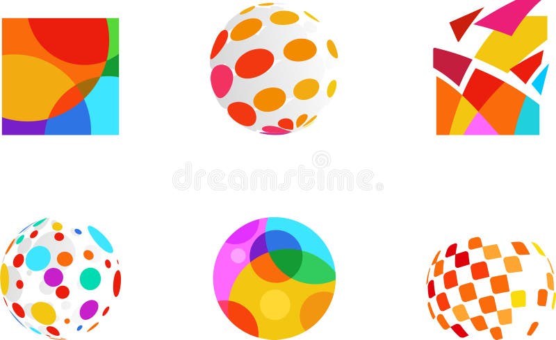 Abstract globe icons stock vector. Illustration of element - 14100083