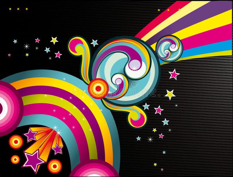 Abstract Color Illustration Stock Vector - Illustration of rainbow ...