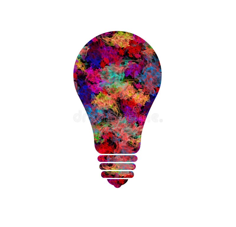 Abstract Color Light Bulb. Creative Idea Lamp Stock Image - Image of ...