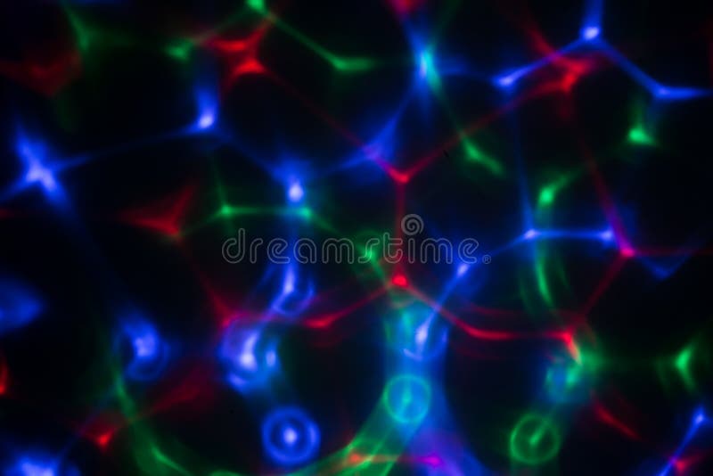 Abstract Color Light Circle on Black Background Stock Image - Image of ...