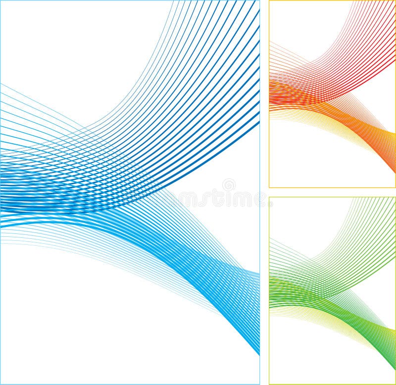 Five Abstract Header Background with Lines Stock Illustration ...