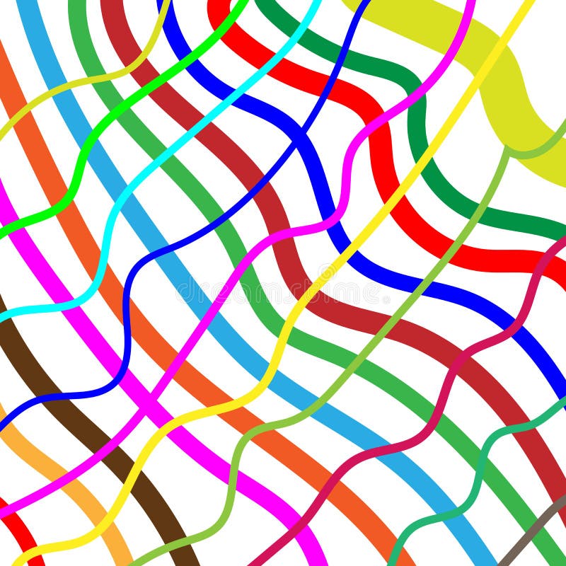 Abstract color lines stock illustration. Illustration of connection ...