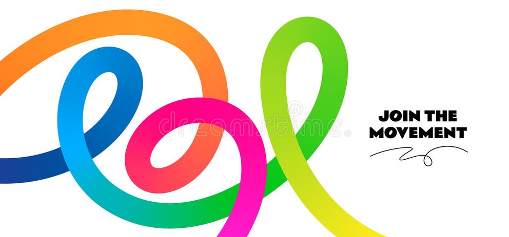 Abstract Color Lines Pattern. Background with Gradient Ribbon Waves ...