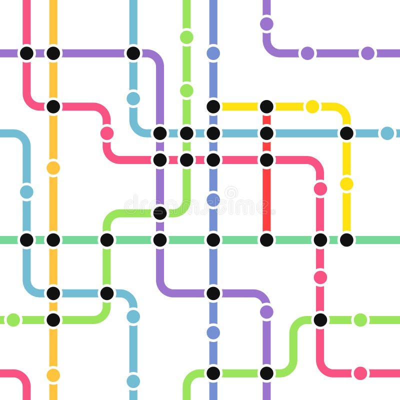 Abstract Color Metro Scheme Stock Vector - Illustration of point ...