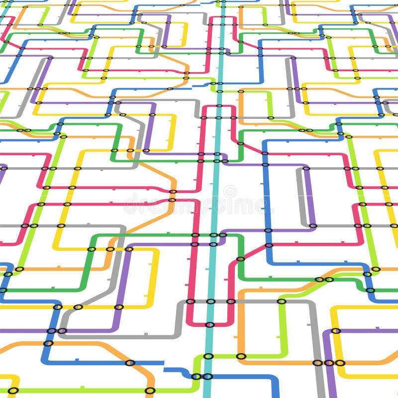 Abstract metro map stock vector. Illustration of concept - 23507659