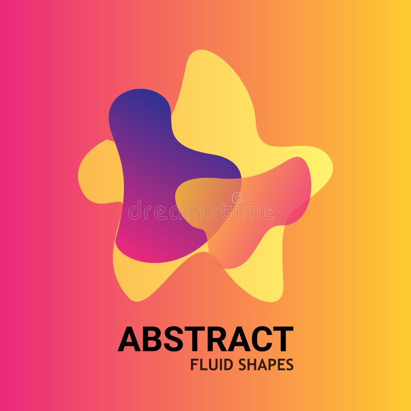 Art Graphic Element. Dynamical Color Liquid Forms Stock Vector ...