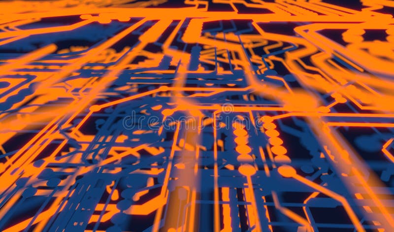 Abstract of Modern High Tech Internet Data Center Room with Rows of ...