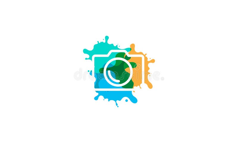 Abstract Color Paint with Camera Logo Vector Symbol Icon Illustration ...