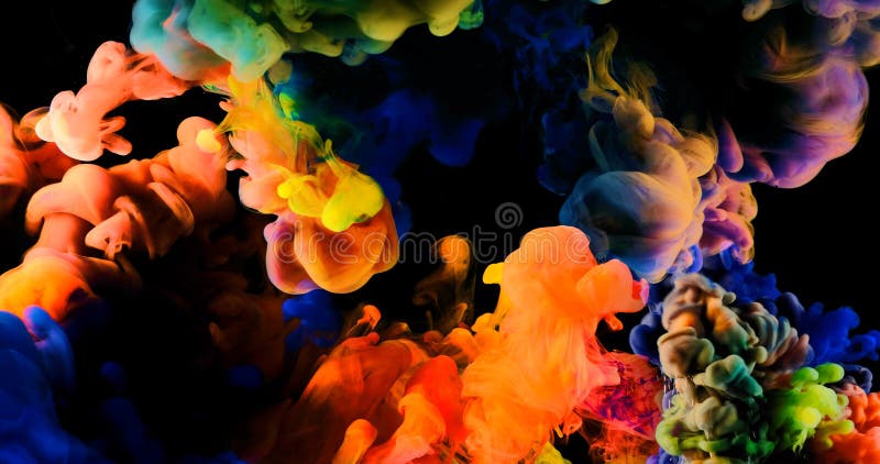 Abstract Color Paint Splash Isolated on White Background, Splash of ...