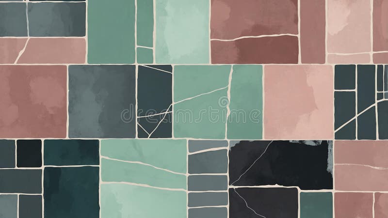 Abstract Color Palette Wallpaper with Dusty Rose Mint Ai Generated ...
