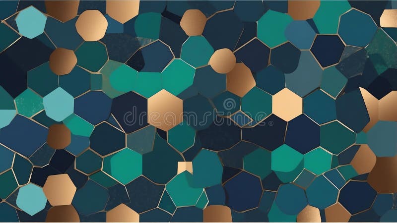 Abstract Color Palette Wallpaper with Indigo Emerald G Ai Generated ...