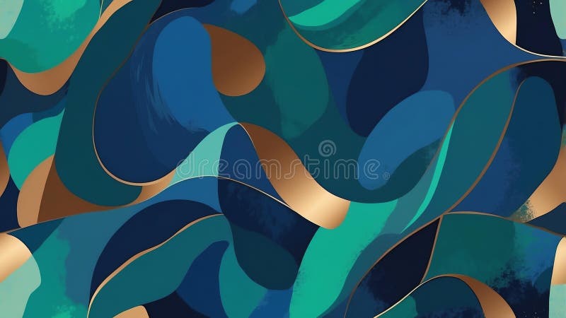 Abstract Color Palette Wallpaper with Indigo Emerald G Ai Generated ...