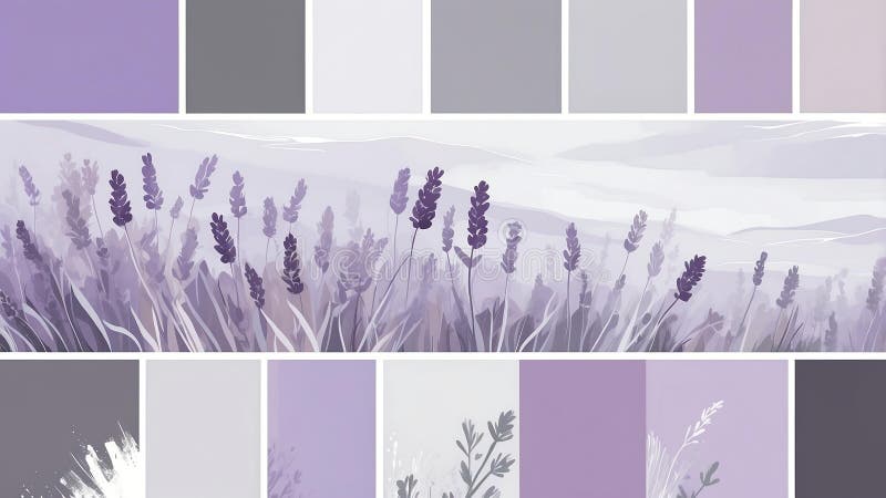 Abstract Color Palette Wallpaper with Lavender Silver Ai Generated ...