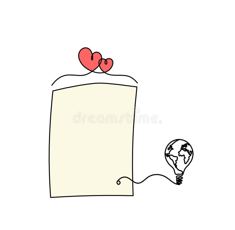 Abstract Color Paper with Paper Clip and Light Bulb As Line Drawing on ...