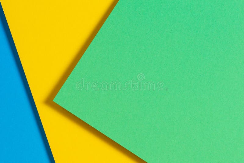 Abstract Color Papers Geometry Flat Lay Composition Background with ...