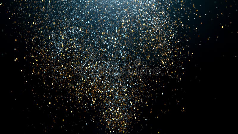 Abstract Color Particles on Black Background. Stock Image - Image of ...