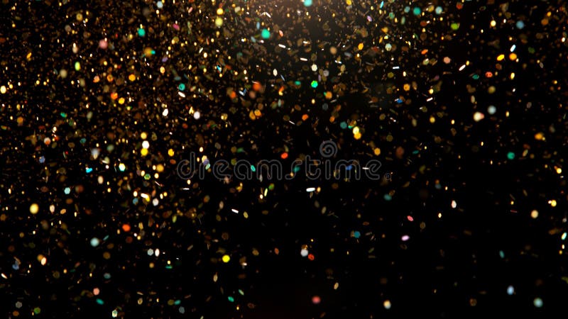 Abstract Color Particles on Black Background. Stock Photo - Image of ...