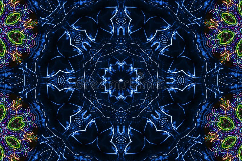 Abstract Color Pattern on Black Bckground Stock Illustration ...