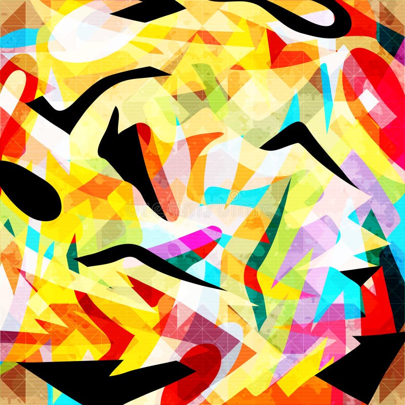 Abstract Color Pattern in Graffiti Style Quality Illustration for Your ...