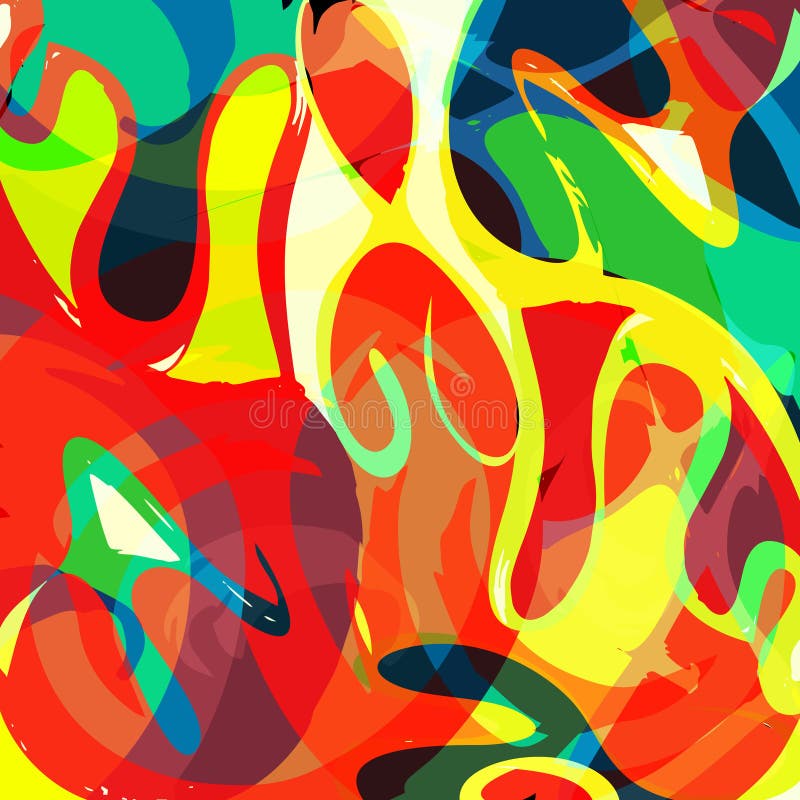 Abstract Color Pattern in Graffiti Style Quality Illustration for Your ...
