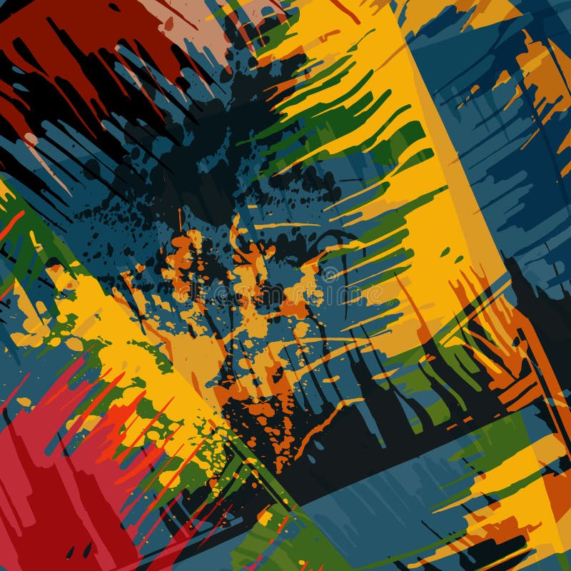 Abstract Color Pattern in Graffiti Style Quality Illustration for Your ...